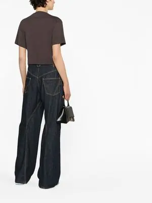 Off-White Cropped Logo T-shirt
