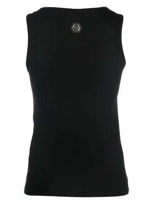 Philipp Plein Teddy Plein Sleeveless Tank Top - Black