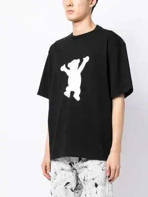 We11Done Teddy Bear Print T-shirt - Black