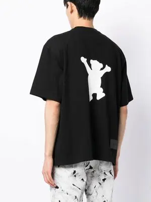 We11Done Teddy Bear Print T-shirt - Black