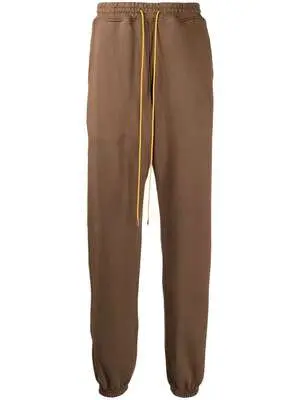 Rhude Drawstring-waist Cotton Track Pants - Brown