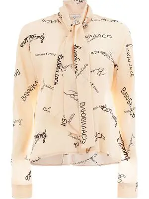 Natasha Zinko Printed Pussy-bow Blouse
