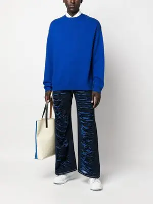 Marni Distressed Straight-leg Jeans