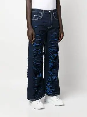 Marni Distressed Straight-leg Jeans