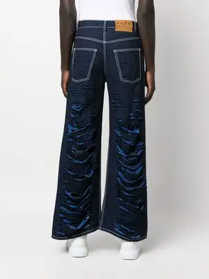 Marni Distressed Straight-leg Jeans