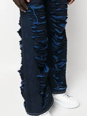 Marni Distressed Straight-leg Jeans