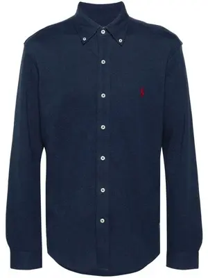 Polo Ralph Lauren Logo-embroidered Button-down Shirt - Blue