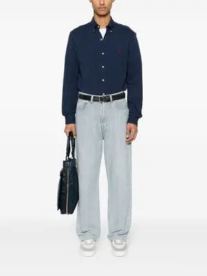 Polo Ralph Lauren Logo-embroidered Button-down Shirt - Blue