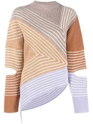 Stella McCartney 3d Stripes Wool Sweater