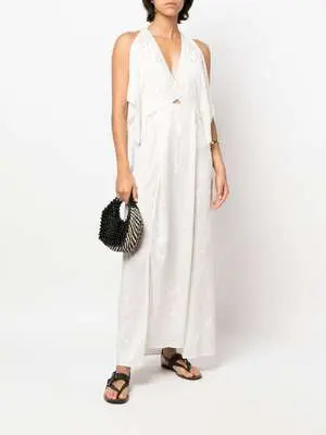 Zeus+dione Pomaki Floral-embroidered Silk Maxi Dress