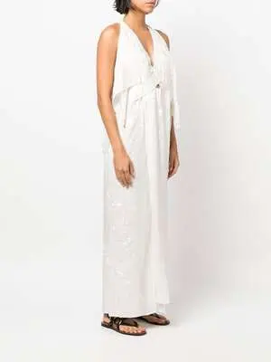 Zeus+dione Pomaki Floral-embroidered Silk Maxi Dress