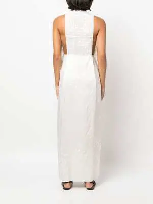 Zeus+dione Pomaki Floral-embroidered Silk Maxi Dress