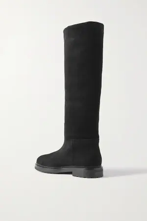 Legres Shearling-lined Suede Knee Boots