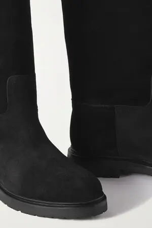 Legres Shearling-lined Suede Knee Boots