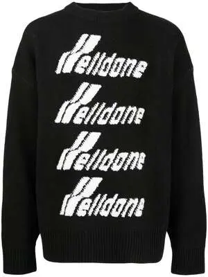 We11Done Logo-embroidered Jumper - Black