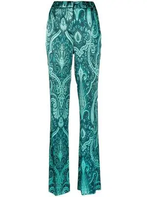 Etro Paisley-pattern Flared Trousers