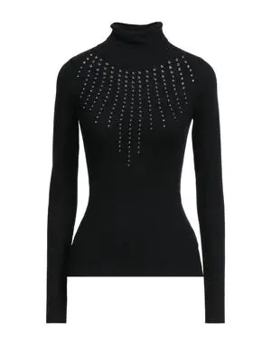 John Richmond Turtleneck Top With Appliqués - Black