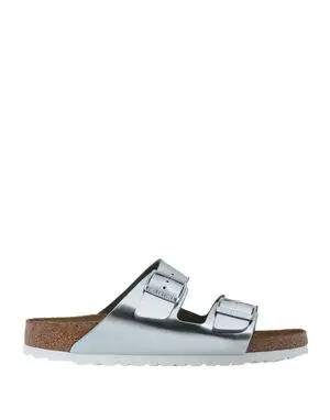 BIRKENSTOCK Leather Sandals - Silver