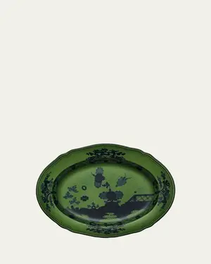 GINORI 1735 Oriente Italiano Oval Platter - Malachite