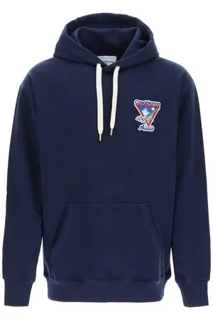 Casablanca CASABLANCA CASABLANCA AIR EMBROIDERED HOODIE - Blue