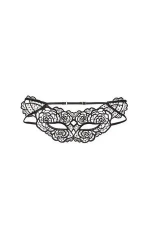 Fleur Du Mal Rose Guipure Eye Mask