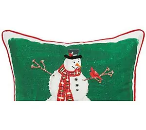 C&F HOME 18' X 18' Snowman Alphabet Printed/emb Ellished Pillow