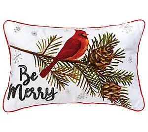 C&F HOME Be Merry Cardinal 14' X 22' Throw Pillow - One-color