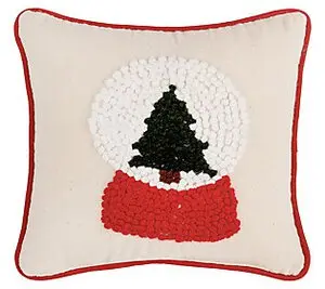 C&F HOME Snow Globe Tree French Knot Throw Pillow - One-color