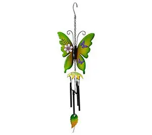 NORTHLIGHT 15.75' Metal Butterfly Outdoor Garde Windchime - One-color