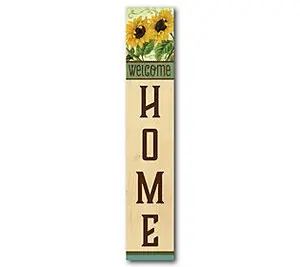 COURTSIDE MARKET Sunflower Welcome Home 7' X 40 Porch Sign - One-color