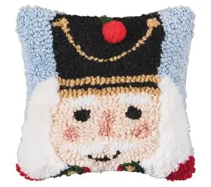 C&F HOME 8' X 8' Nutcracker Hooked Petite Holid Ay Throw Pillow - One-color