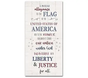 COURTSIDE MARKET Pledge Of Allegiance 12' X 24' Canvas - One-color