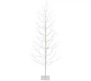 GERSON INTERNATIONAL 72-inch Tall White Birch Tree With Led Lights B Gerson Co - One-color