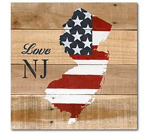 COURTSIDE MARKET Love New Jersey 16' X 16' Canv As - One-color