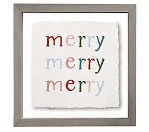 SINCERE SURROUNDINGS 10' Merry Colorful Floatin G Frame Art - One-color