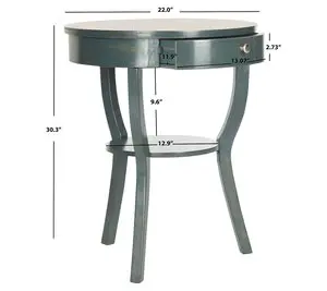 SAFAVIEH Kendra Round Pedestal End Table With D Awer
