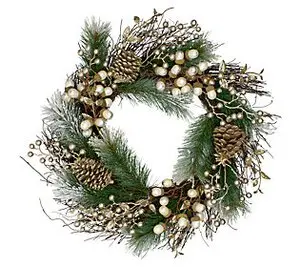NORTHLIGHT Gold Accent Wreath - One-color