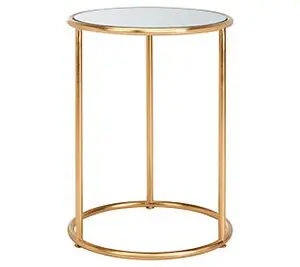 SAFAVIEH Shay Glass Top Gold Leaf Accent Table - One-color