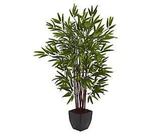 NEARLY NATURAL 4' Bamboo Silk Tree With Planter Nearly Natu Ral - One-color