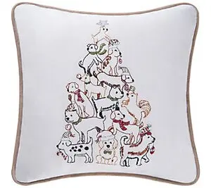 C&F HOME Puppy Tree Pillow - One-color