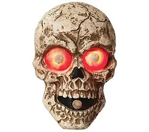 GERSON INTERNATIONAL 8' Lighted Animated Wall Skull W/ Sound Effects Gerson Co