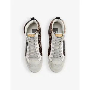 GOLDEN GOOSE Mid Star Leather Trainers - Dk.brn Com