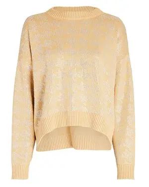 Retrofete Mal Houndstooth Cotton-cashmere Sweater - Brown