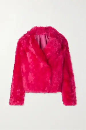 YVES SALOMON Shearling Jacket Pink