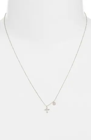 Meira T Diamond Cross Pendant Necklace