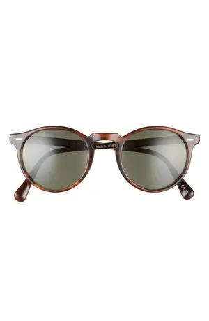 Oliver Spencer Oliver Peoples 50mm Gregory Peck Polarized Sunglasses Dark Tortoise