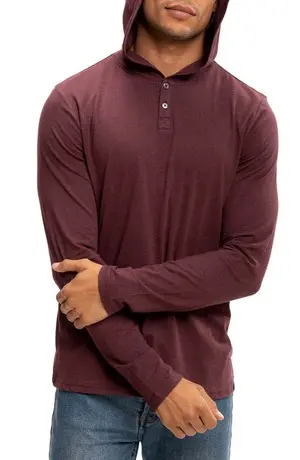 THREADS 4 THOUGHT Long Sleeve Henley Hoodie