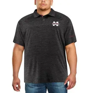 COLOSSEUM Mississippi State Bulldogs Big & Tall Down Swing Polo - Black