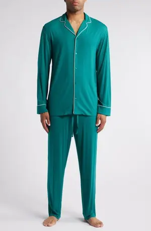 Nordstrom Moonlight Eco Pajamas Green Storm