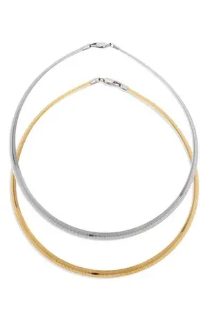 SAVVY CIE JEWELS Reversible Omega Chain Necklace